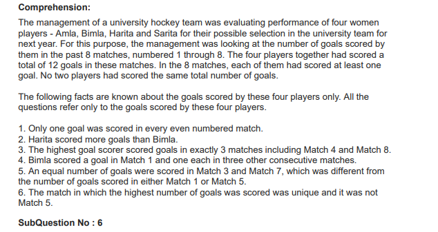 Logical Reasoning: CAT 2022 Set-1 | Data Interpretation and Logical Reasoning | Question: 9