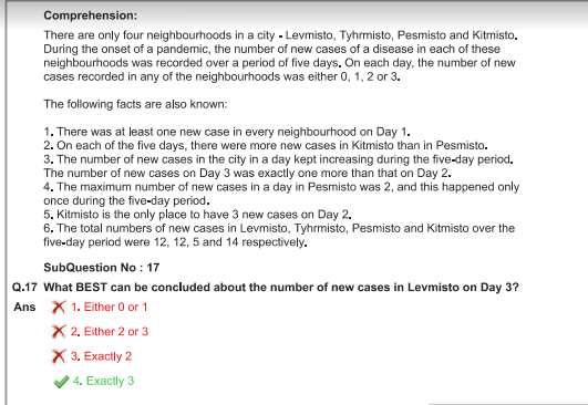 Logical Reasoning: CAT 2022 Set-3 | Data Interpretation and Logical Reasoning | Question: 17
